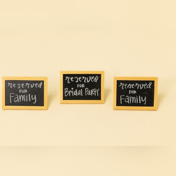 Hand Crafted | Party Supplies | Reserved Wedding Signs Set Family ...